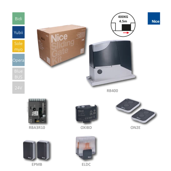 Robus400 kit - RB400BDKCE pohon pro posuvné brány do 400kg | Epohony.cz
